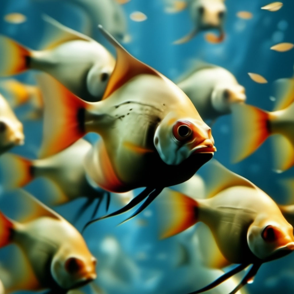 "Symbiosis,a mixture of scalaria fish with piranha fish,HD QUALITY ...