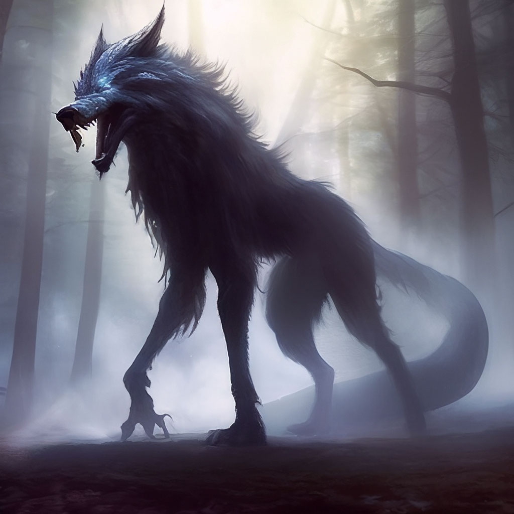 "A huge, slender mystical magical creature similar to a long-legged ...