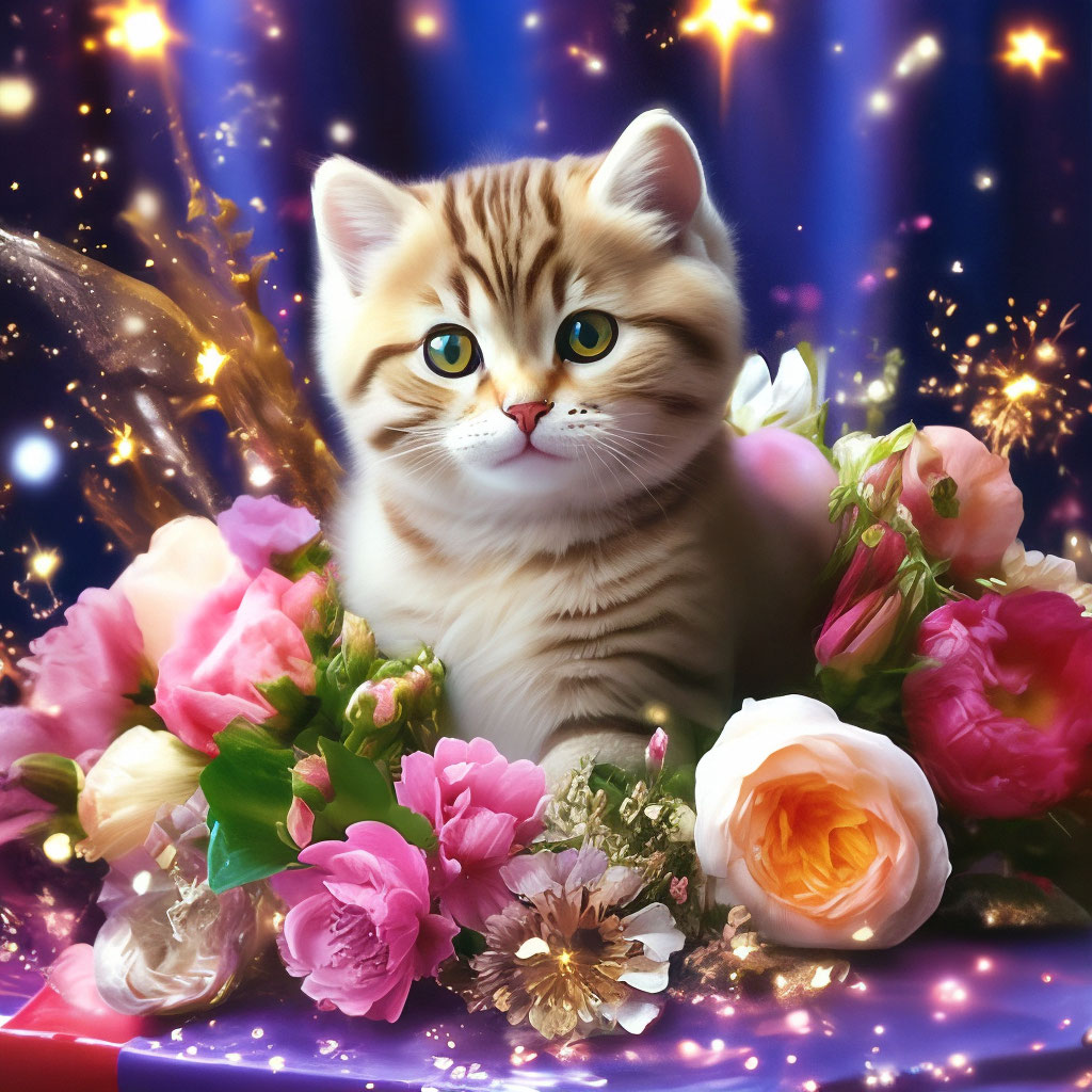 "A gorgeous bouquet of fabulous flowers, 64k, sparks, glitter, and a ...
