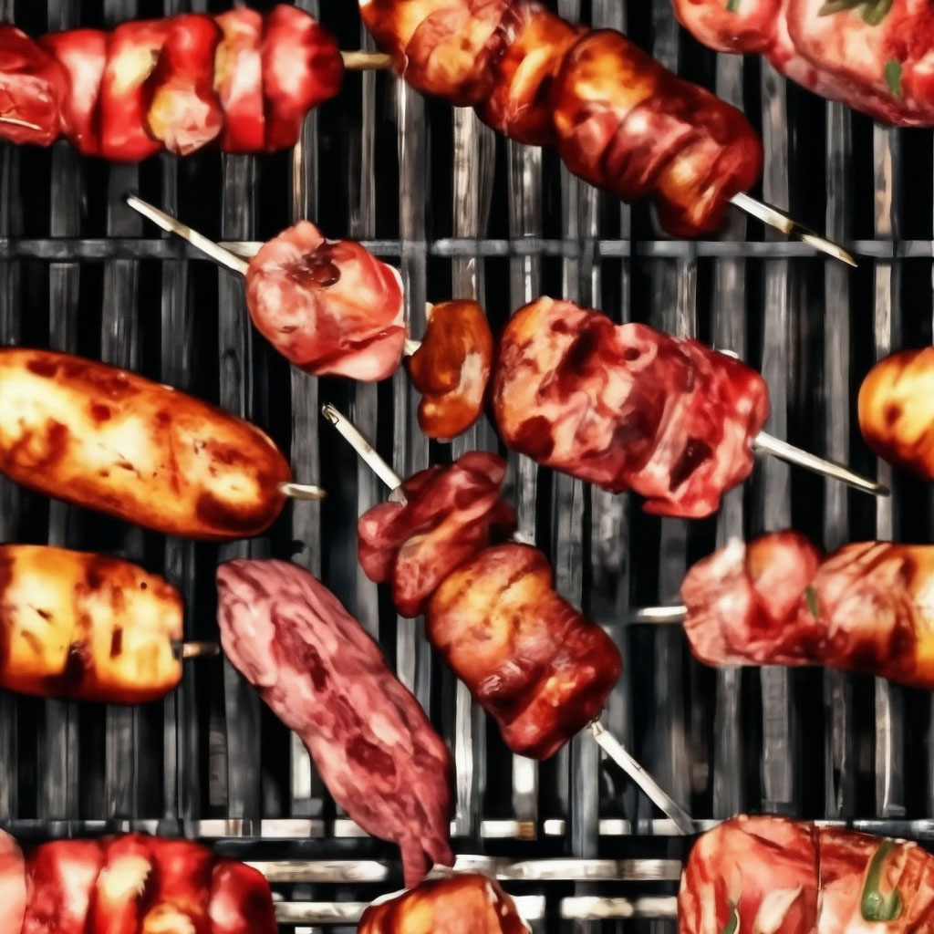 "Barbeque pattern in watercolor perfect illustration Image" — image ...