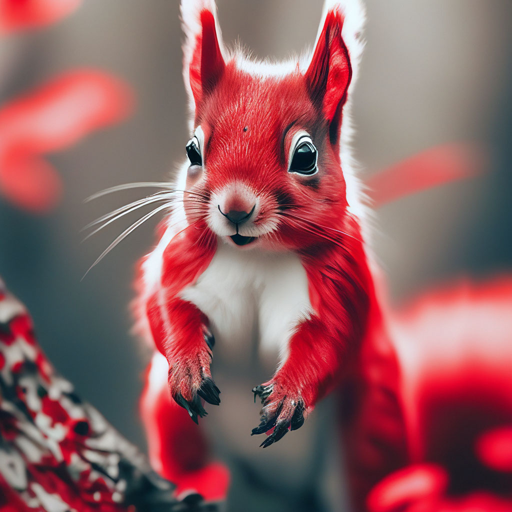 "Cute cute animal of red color" — image created in Shedevrum