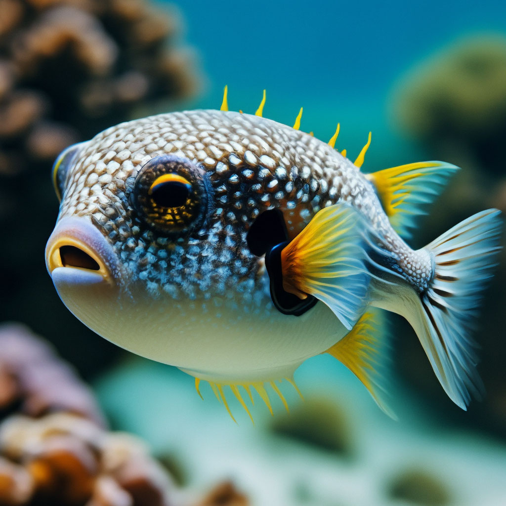 "Ball fish The spines are located mainly on the back and belly, or the ...