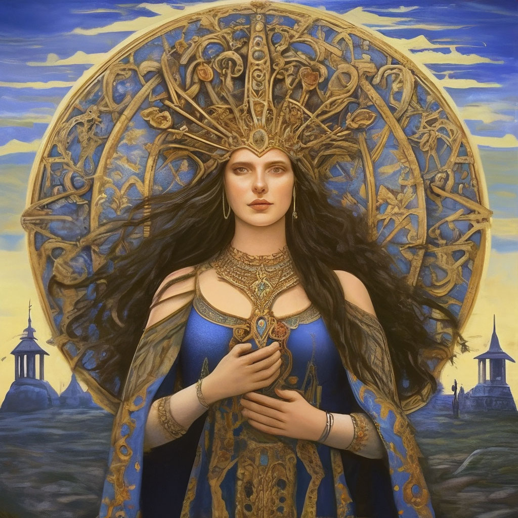 "The image of the earth in Slavic mythology" — image created in Shedevrum