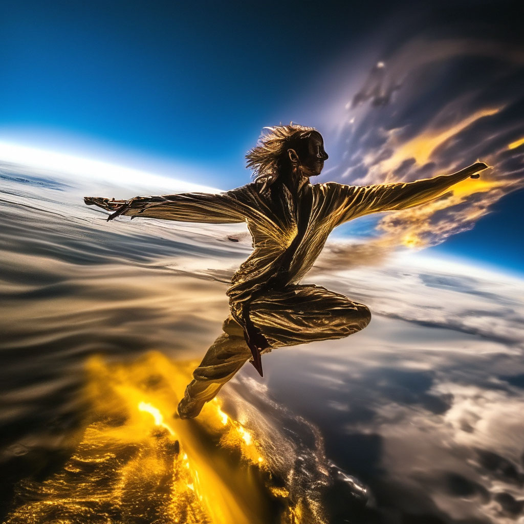 "The disincarnation of the soul on Earth" — image created in Shedevrum