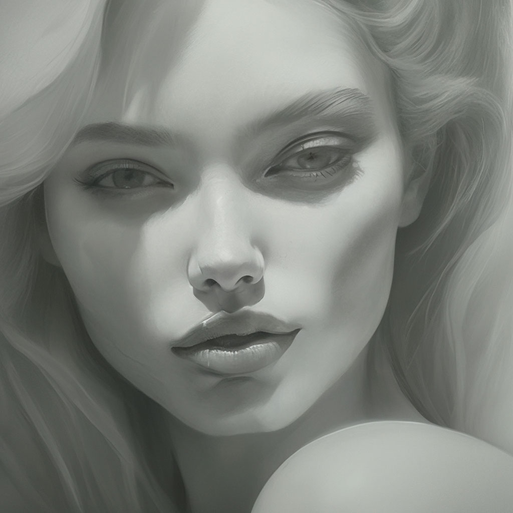 "Sketch, pale colored pencil,arterotic girl, utopia, marble pale skin ...