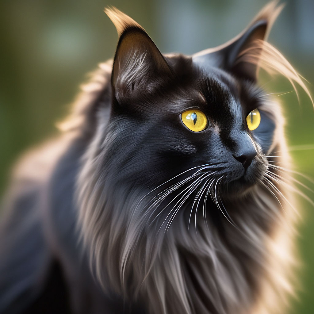 "Photo of the cat, side view, the cat is preparing to jump, super ...