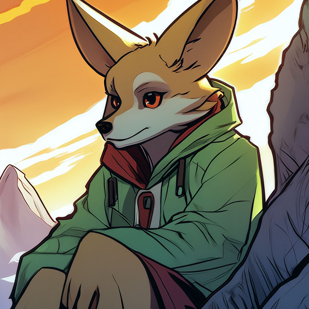"Anthropomorphic Furry-fennec Male, Perfect drawing of faces, 2d, COMIC ...
