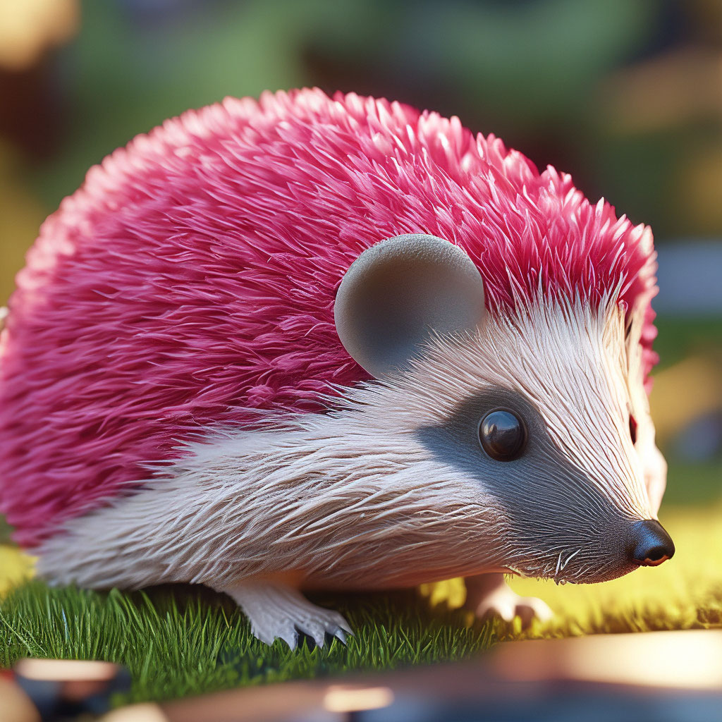 "Ruby hedgehog, beautiful, realistic, close-up, professional photo ...