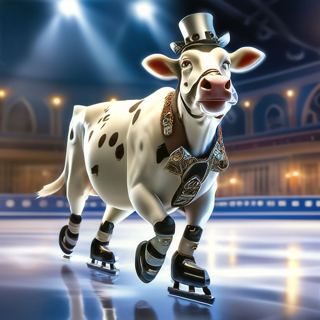 "Cow on ice 🐄__________________________________________________Super ...