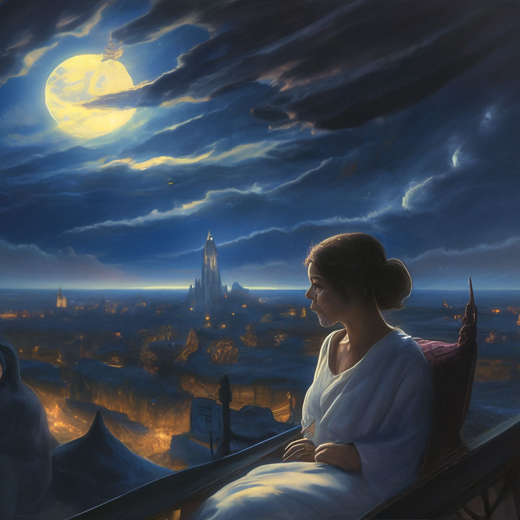 "The night will pass" — image created in Shedevrum