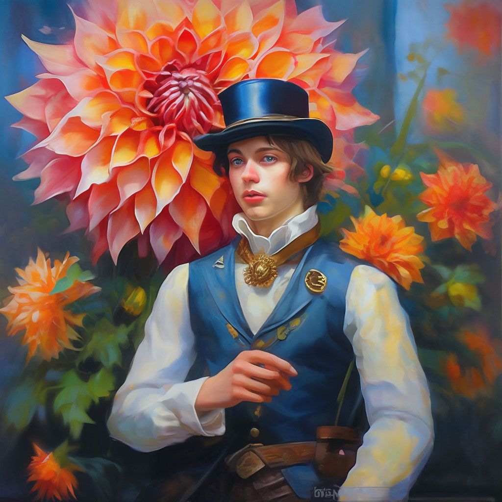 "The young man is the embodiment of a flower, a cocky and defiant ...