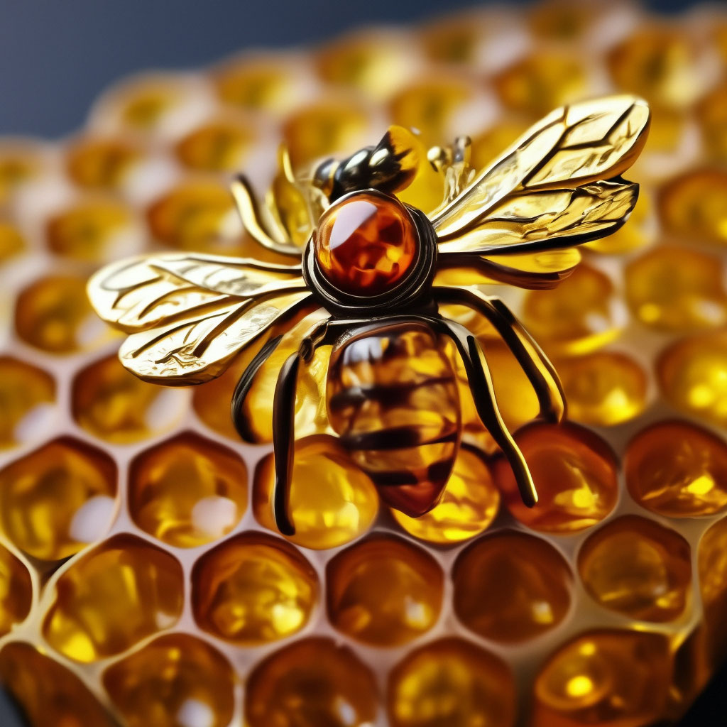 "🧡 Category: "Amber Miracle" honey amber transparent honeycomb with a ...