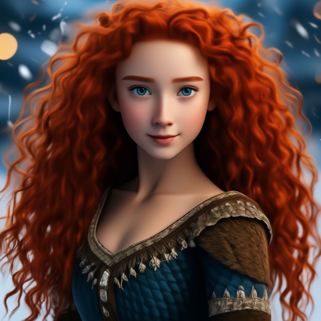 "Anna Shcherbakova figure skater in the image of Merida from braveheart ...