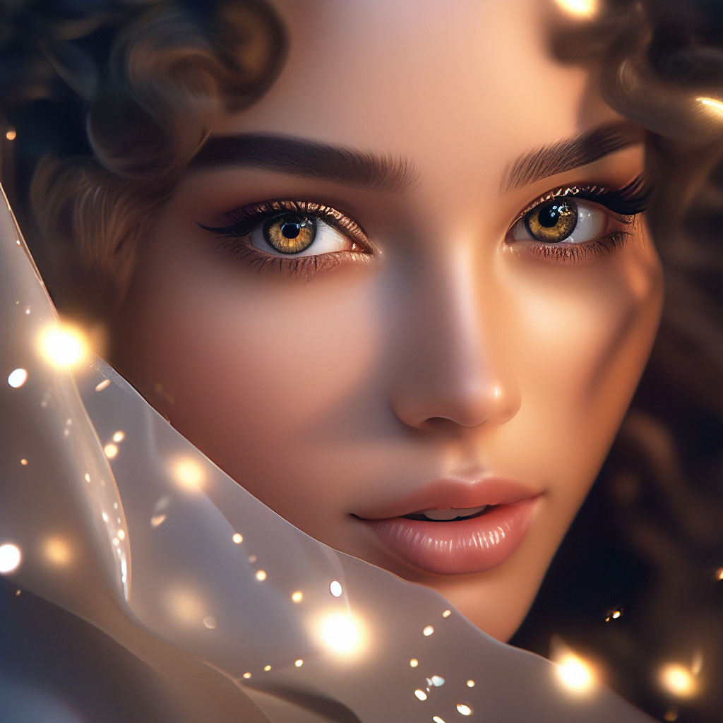 "Luxurious girl-grace, eyes-veil,veil from ear to ear, tenderness ...