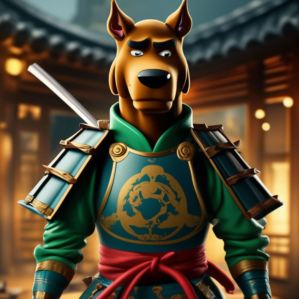 "Scooby -Doo Samurai" — image created in Shedevrum