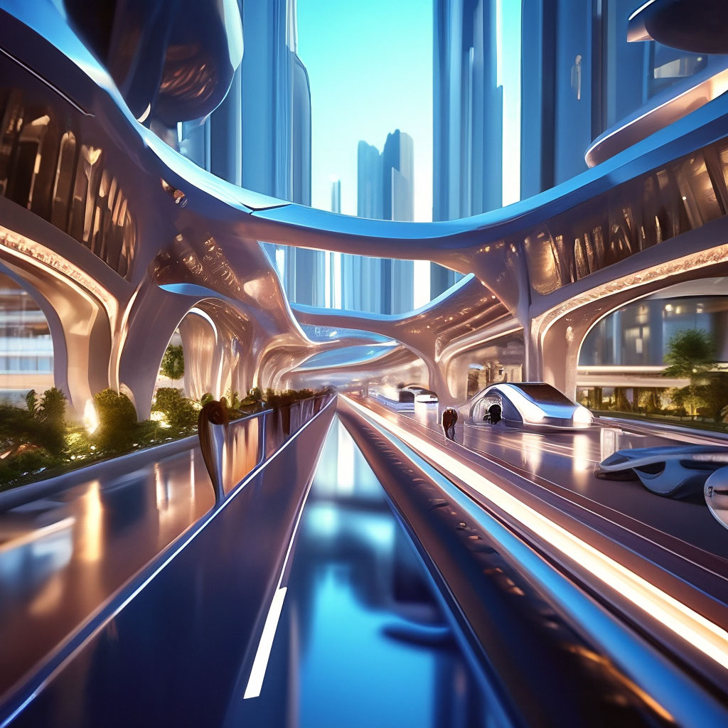 "The street of the future beautiful elegant roads,the latest technology ...