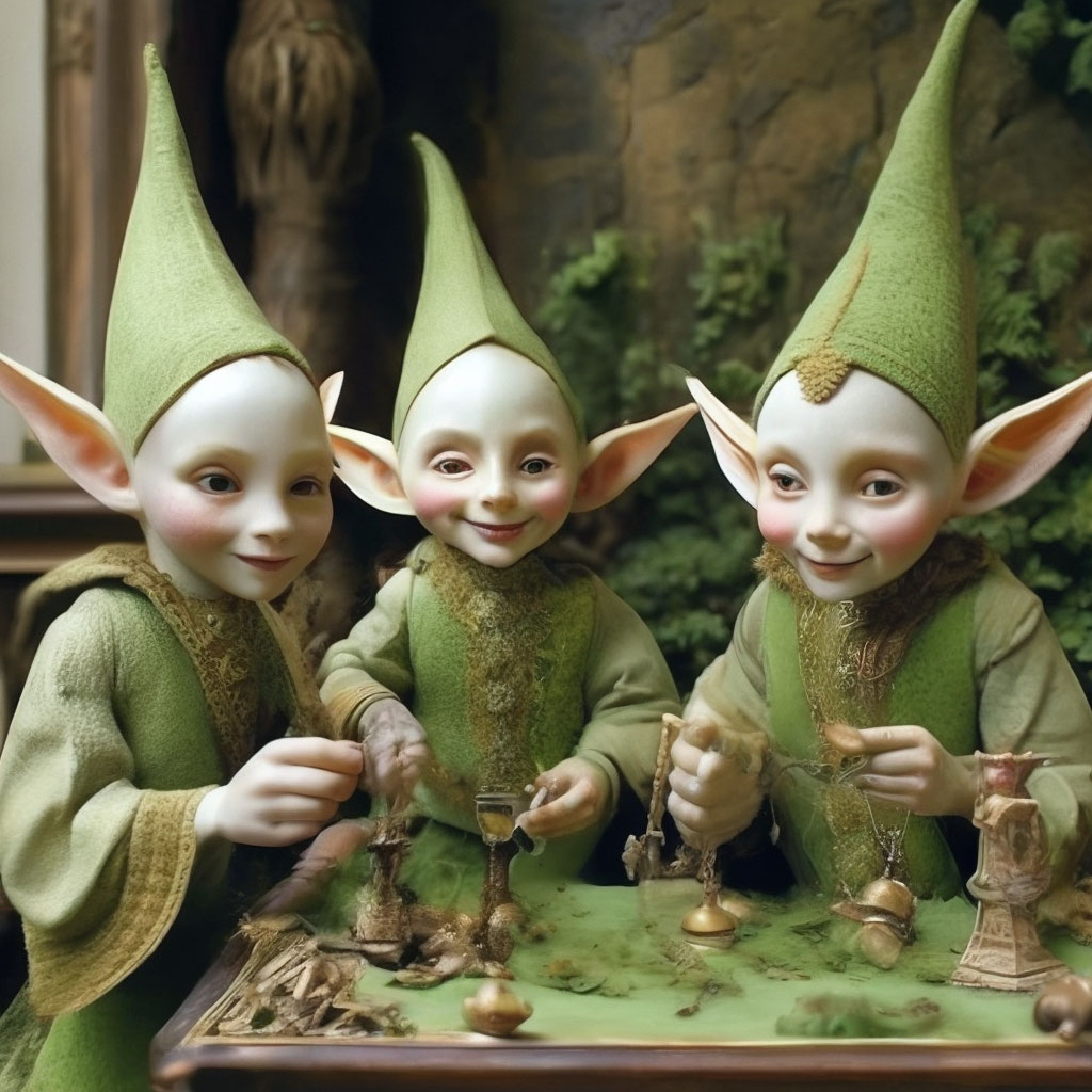"Elves measure their ears." — image created in Shedevrum