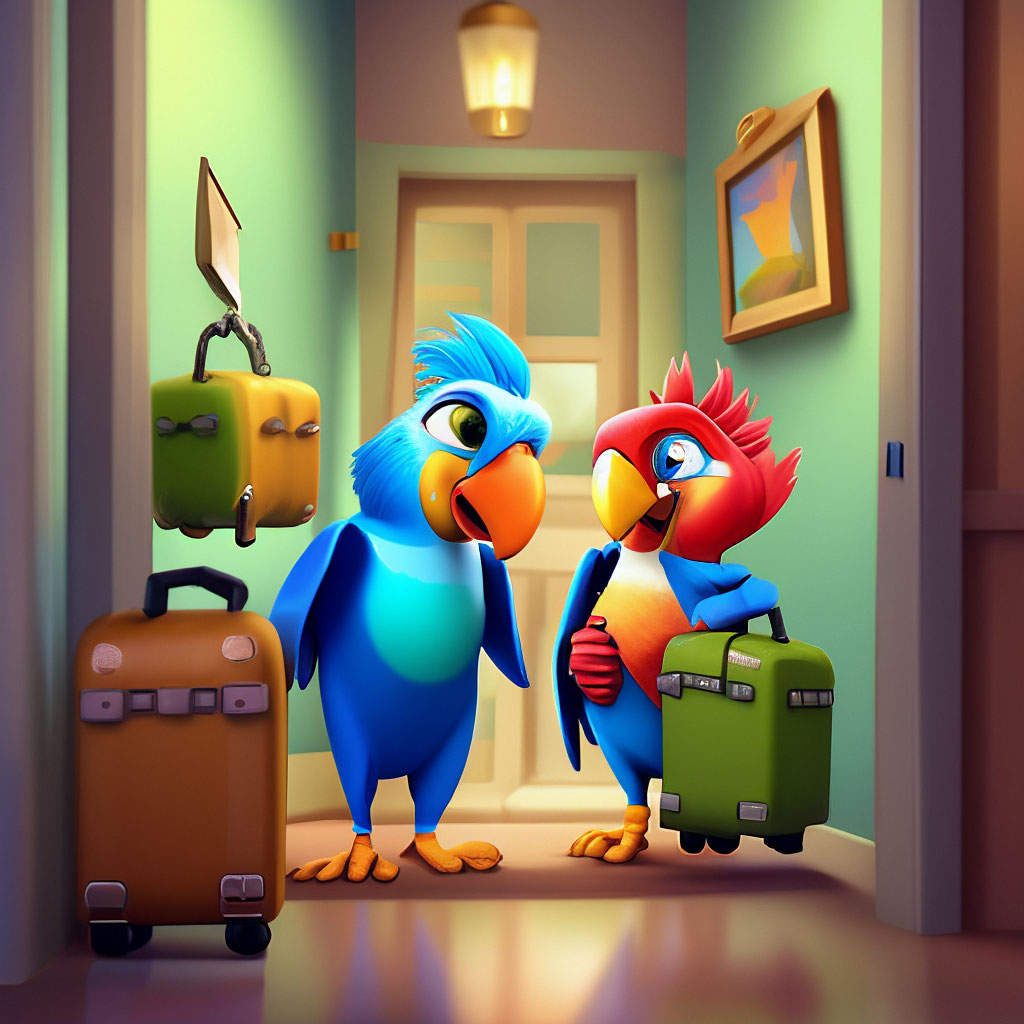 "Cartoon characters, cartoon parrots named: "Kesha" and the pretty ...