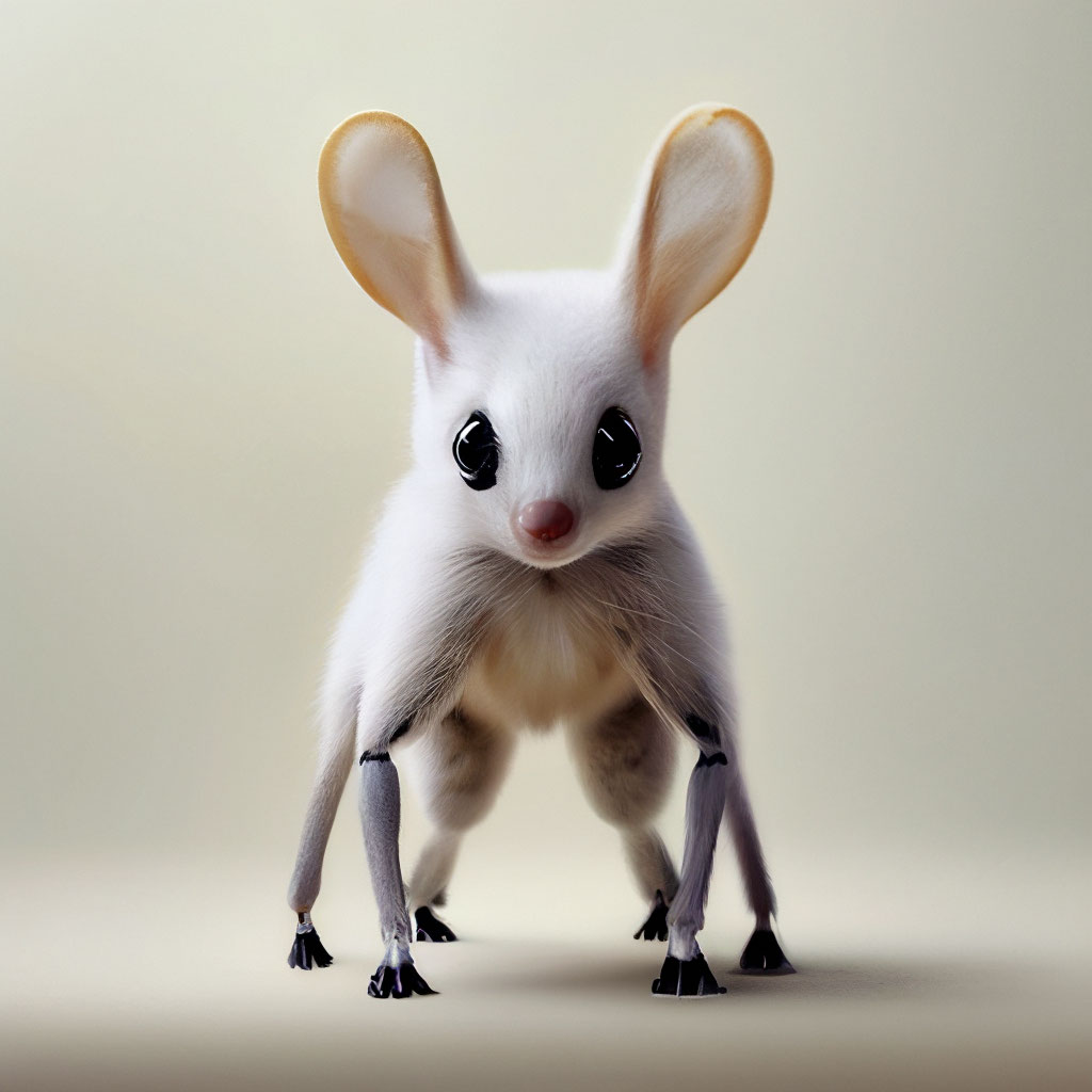 "A non-existent cute animal mammal with many legs. on a white ...