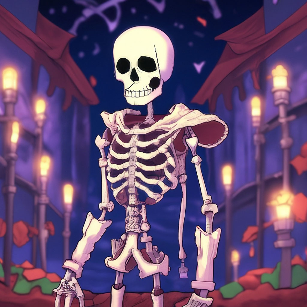 "Sans, Undertale, Skeleton." — image created in Shedevrum