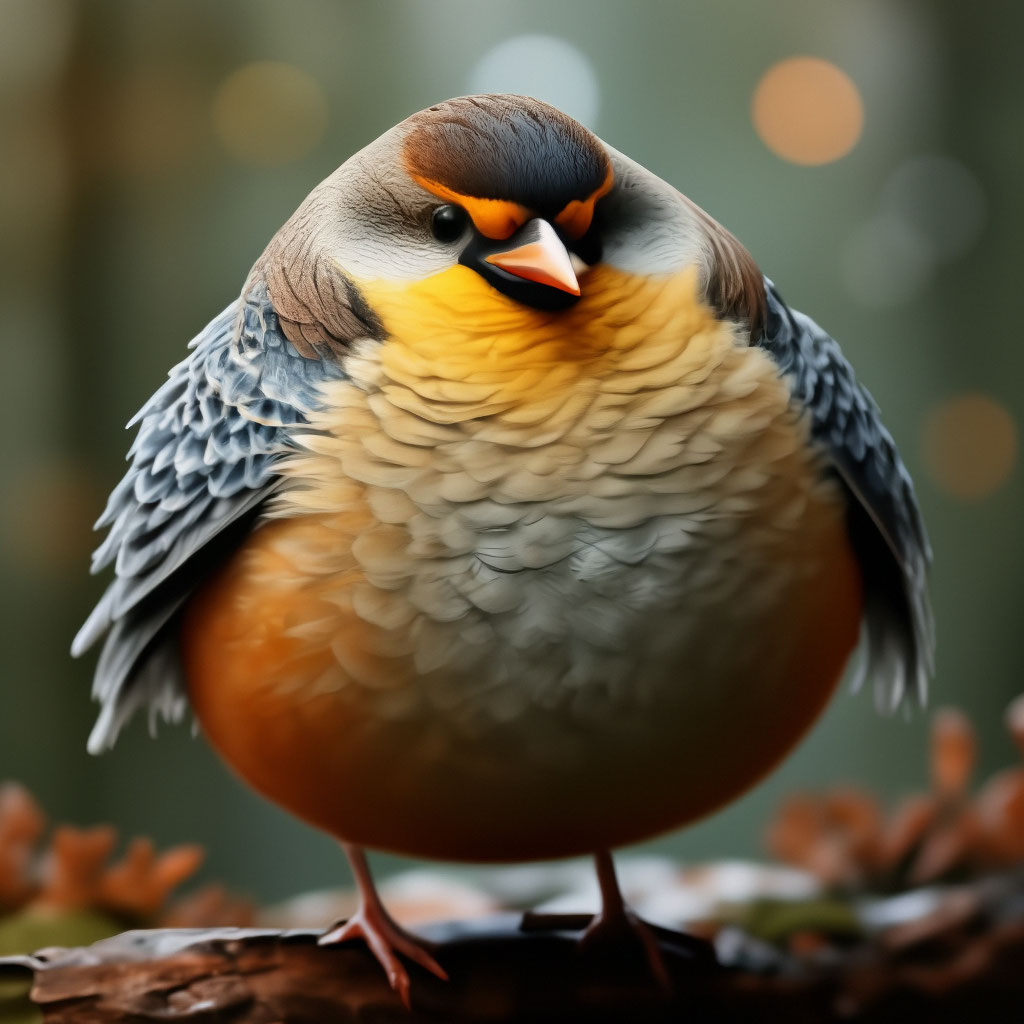 "Fat bird" — image created in Shedevrum