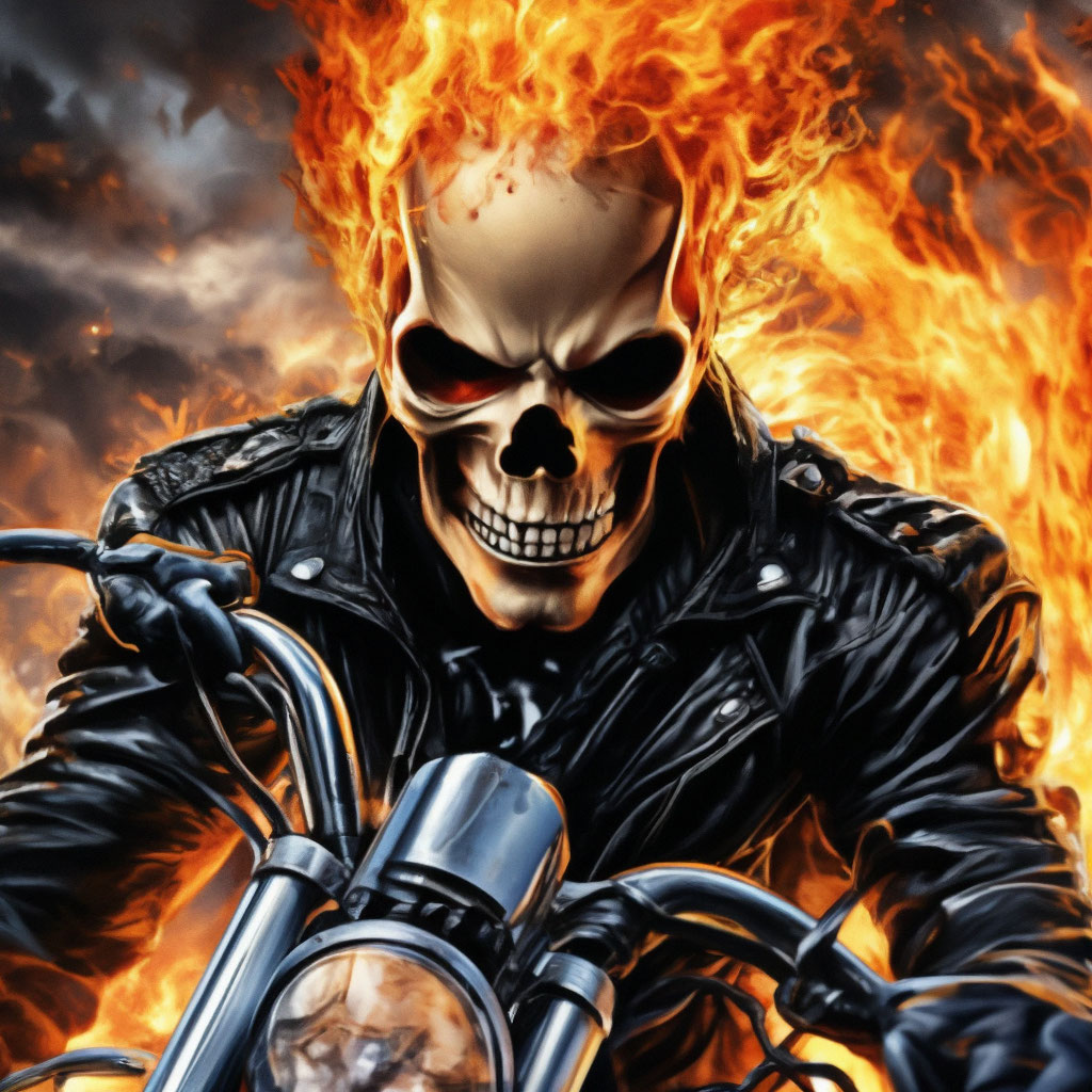 "Comic book, Ghost Rider Marvel comics, vector graphics, ballpoint pen ...