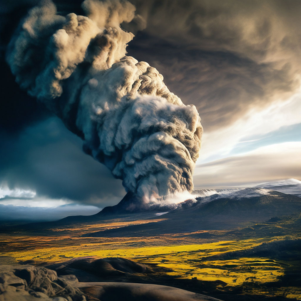 "Geothermal storm" — image created in Shedevrum