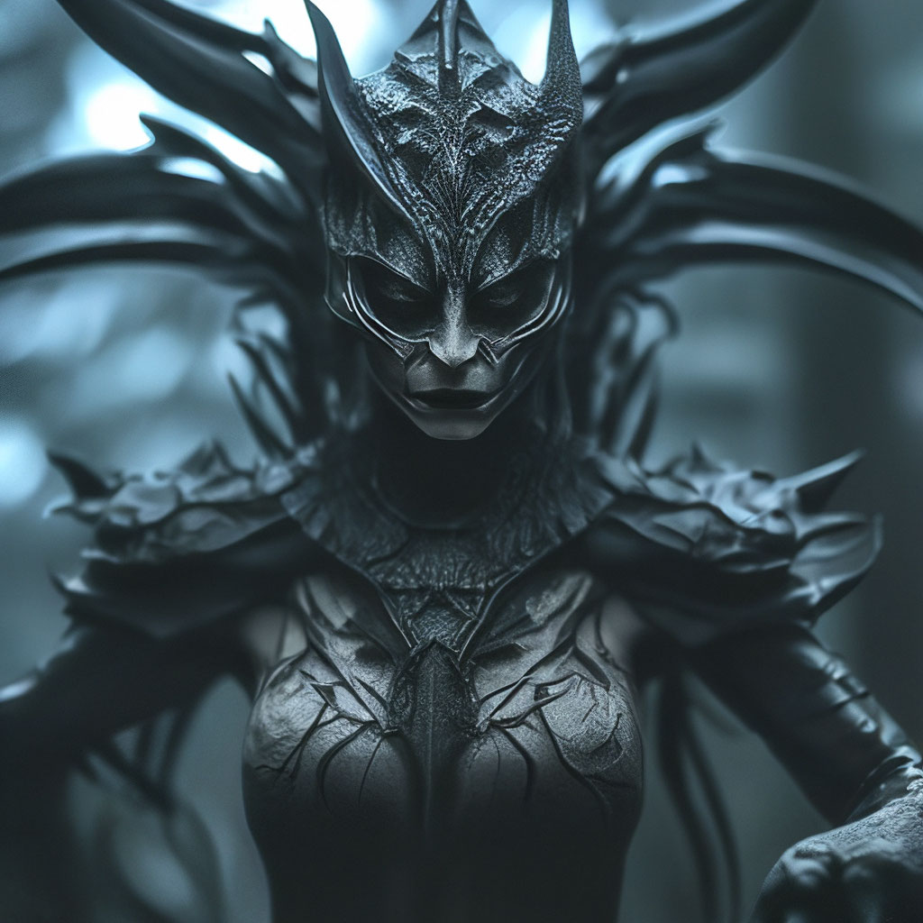 "The scariest Lamia ,metamorphosis,horror,complex details,gloomy ...