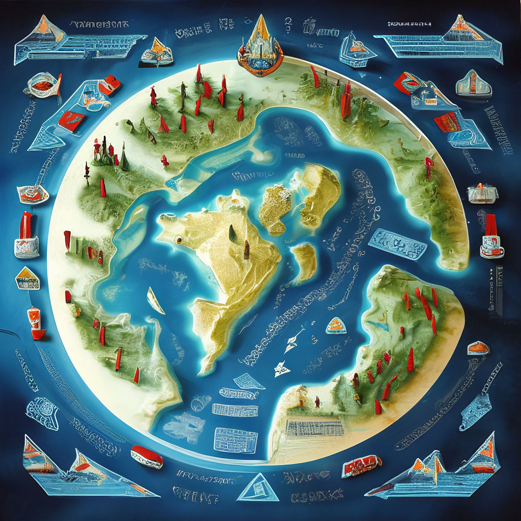 "Map of the North Pole" — image created in Shedevrum
