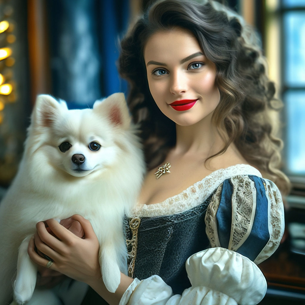 "A beautiful woman of Balzac age, brunette, curls, expressive blue eyes ...