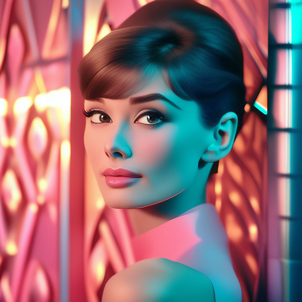 "Beautiful sophisticated model audrey Hepburn, fashion photo shoot in ...