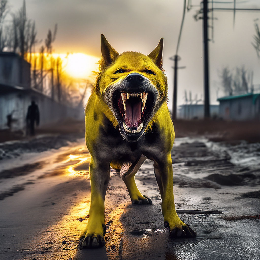 "Angry monster dog with a grin on the streets of Chernobyl 25 years ...