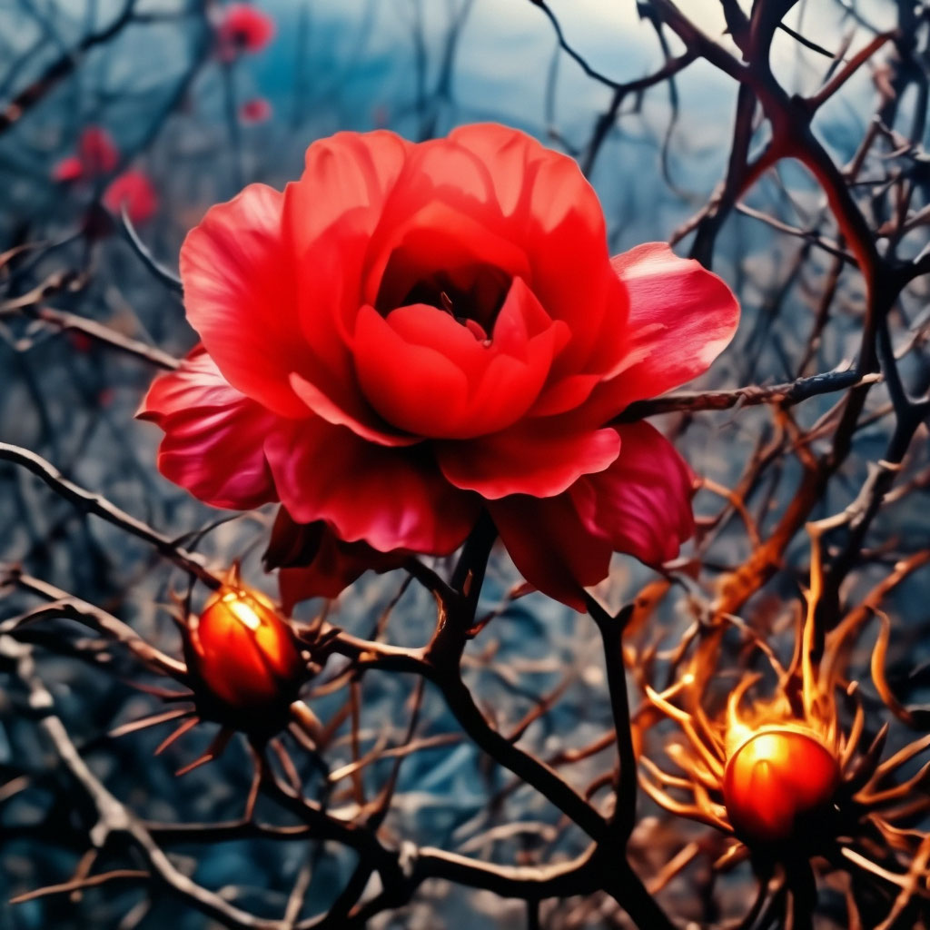 "A scarlet flower, an enchanting, flaming flower among thickets of wild ...