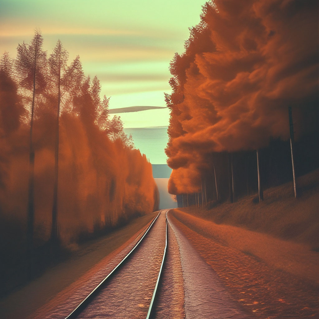 "Oh, this long journey, the autumn twilight is gathering and there is ...