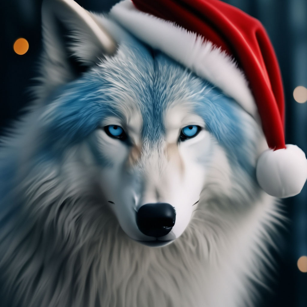 "©Helen Wolf Hyperrealistic white-blue-transparent smoke blue wolf in a ...