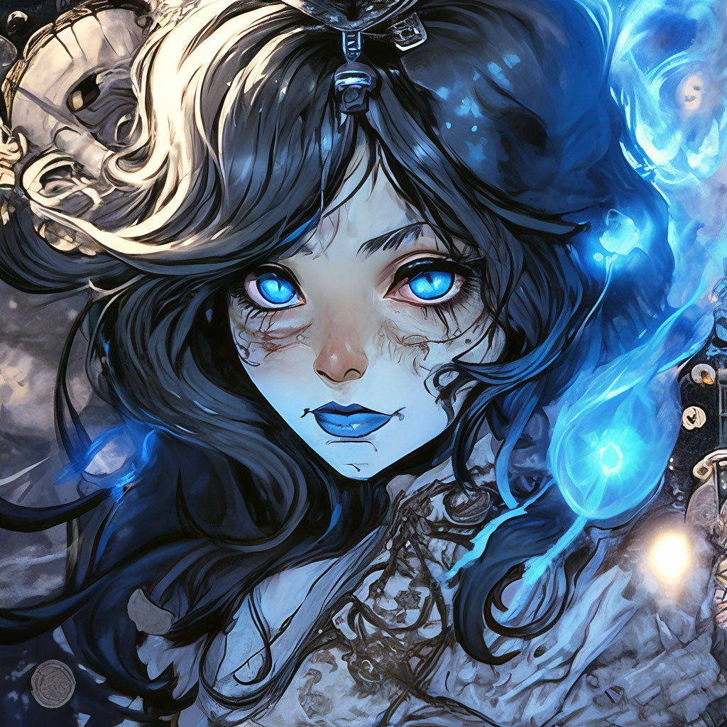 "Comics styles, ectoplasm and light, powder, shimmering dust, fine ...