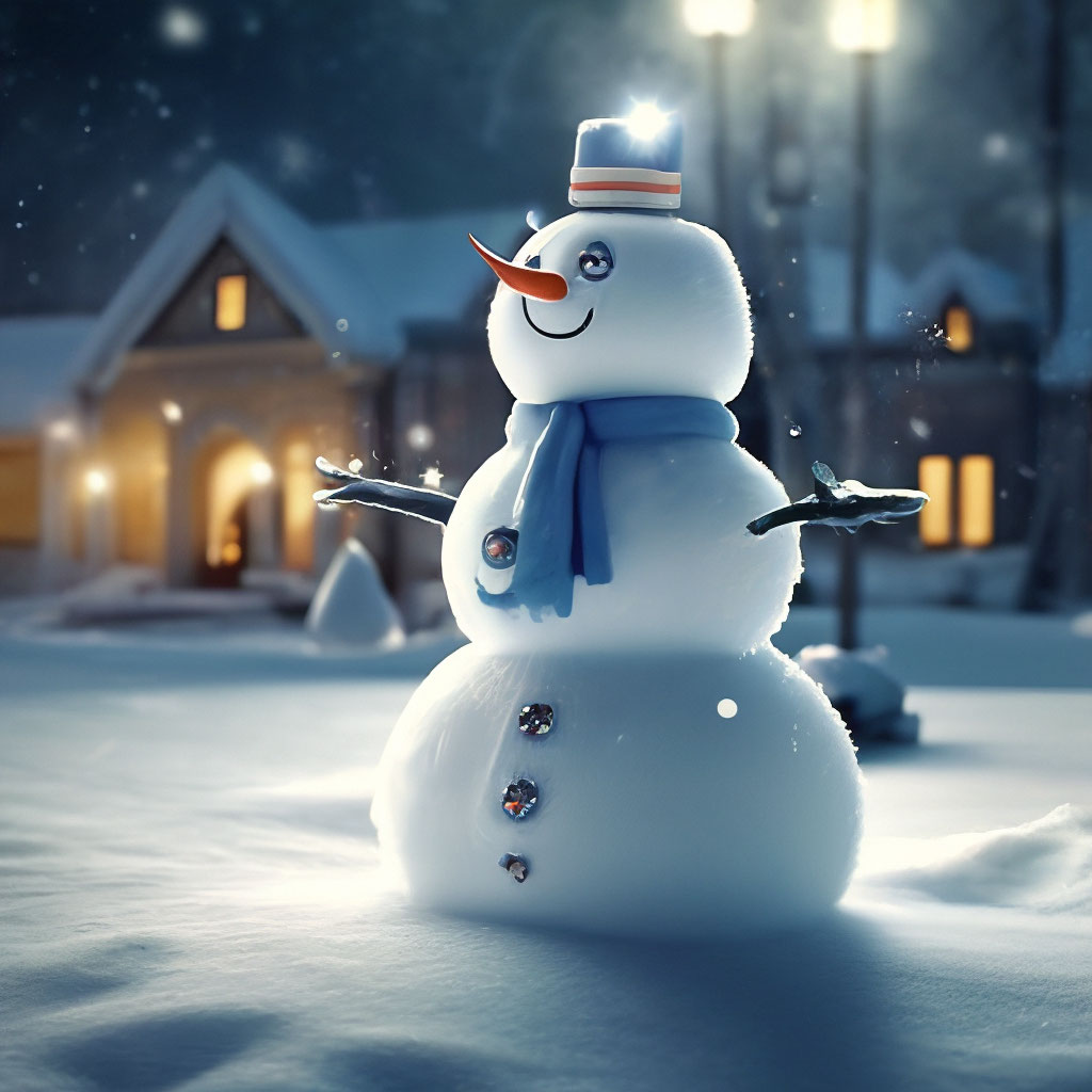"Snowman , aesthetically pleasing, beautiful, realistic, professional ...