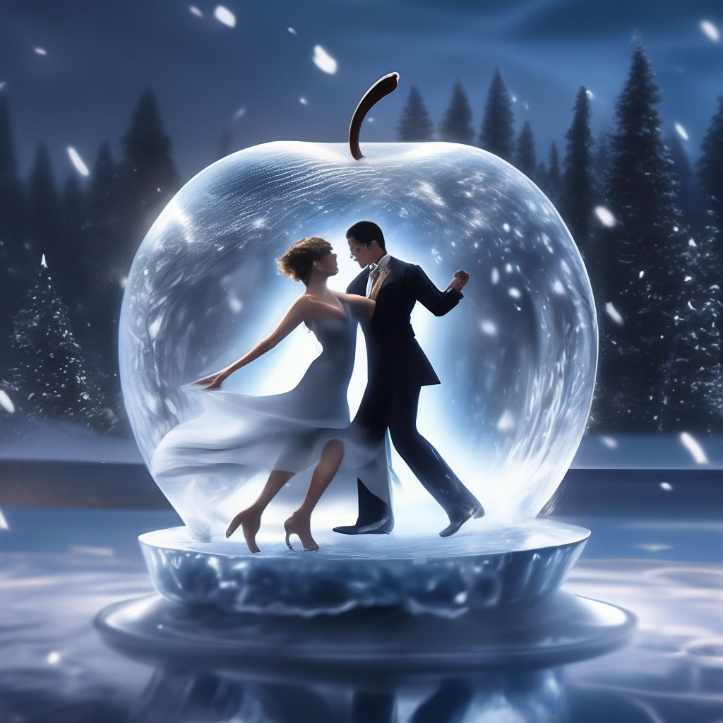 "In the crystal apple, a couple dances tango on an ice floe, sparks a ...