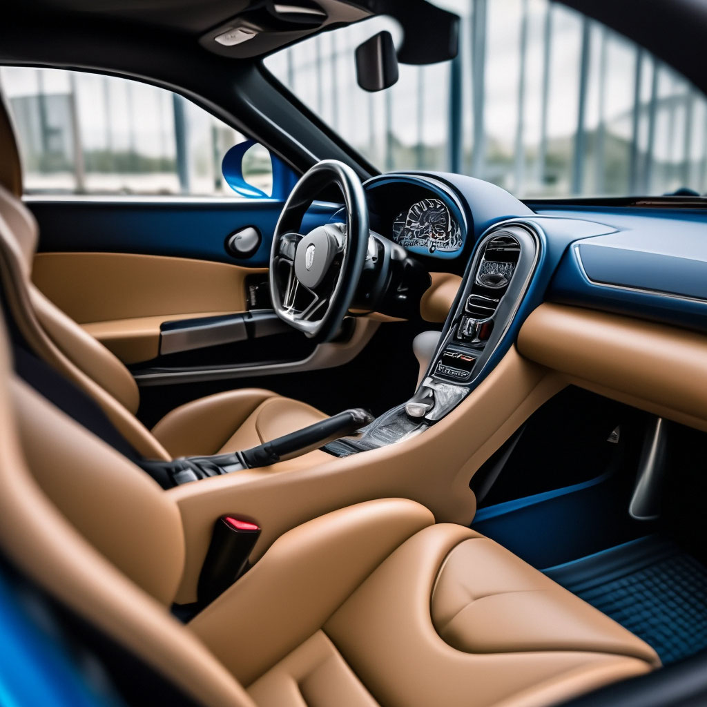"Noble M600, 2011, blue color, interior view, realistic, 3/4, high ...