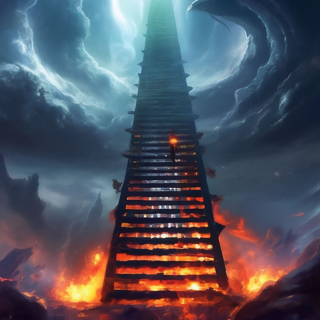 "Chaos is a ladder, epic" — image created in Shedevrum