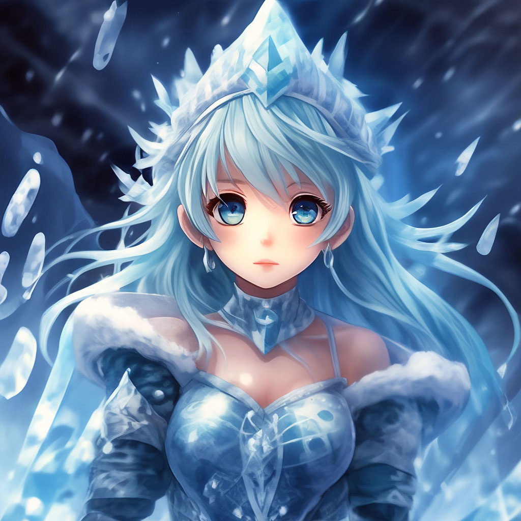 "Anime lola turned into ice" — image created in Shedevrum