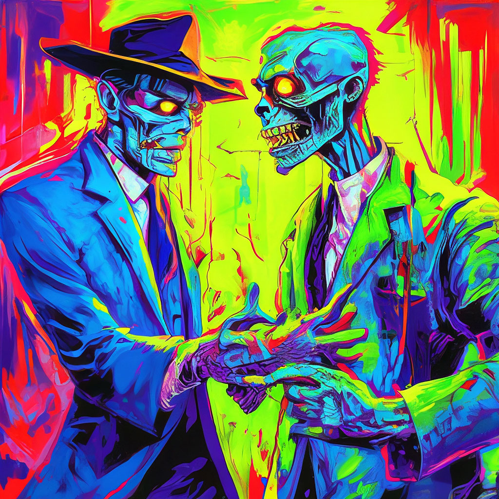 "An extravagant zombie detective passionately interrogates a zombie ...