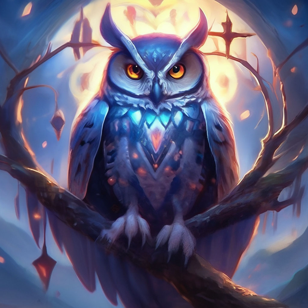 "Lechusa A magical creature is a witch-owl." — image created in Shedevrum