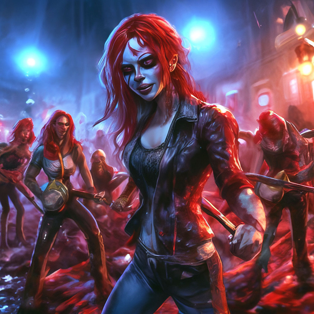 "©Sleepygrinder horror, horror tales style: Female Zombies Rock 'n ...