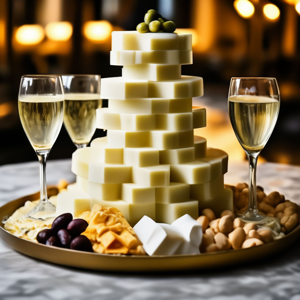 "The world snack for champagne fountain of champagne glasses, cheese ...