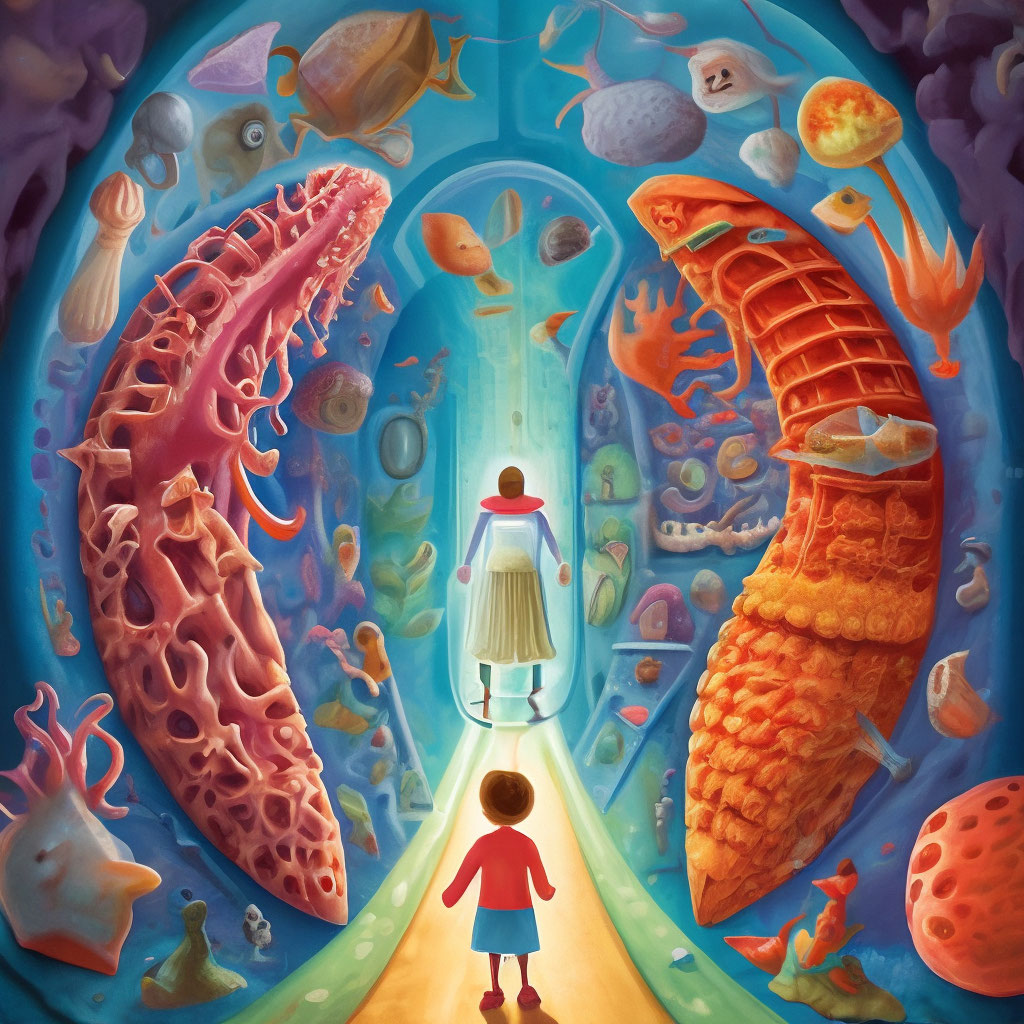 "A journey inside the human body, illustrations for a children's book ...