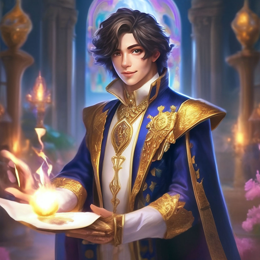 "Fantasy magician Prince" — image created in Shedevrum