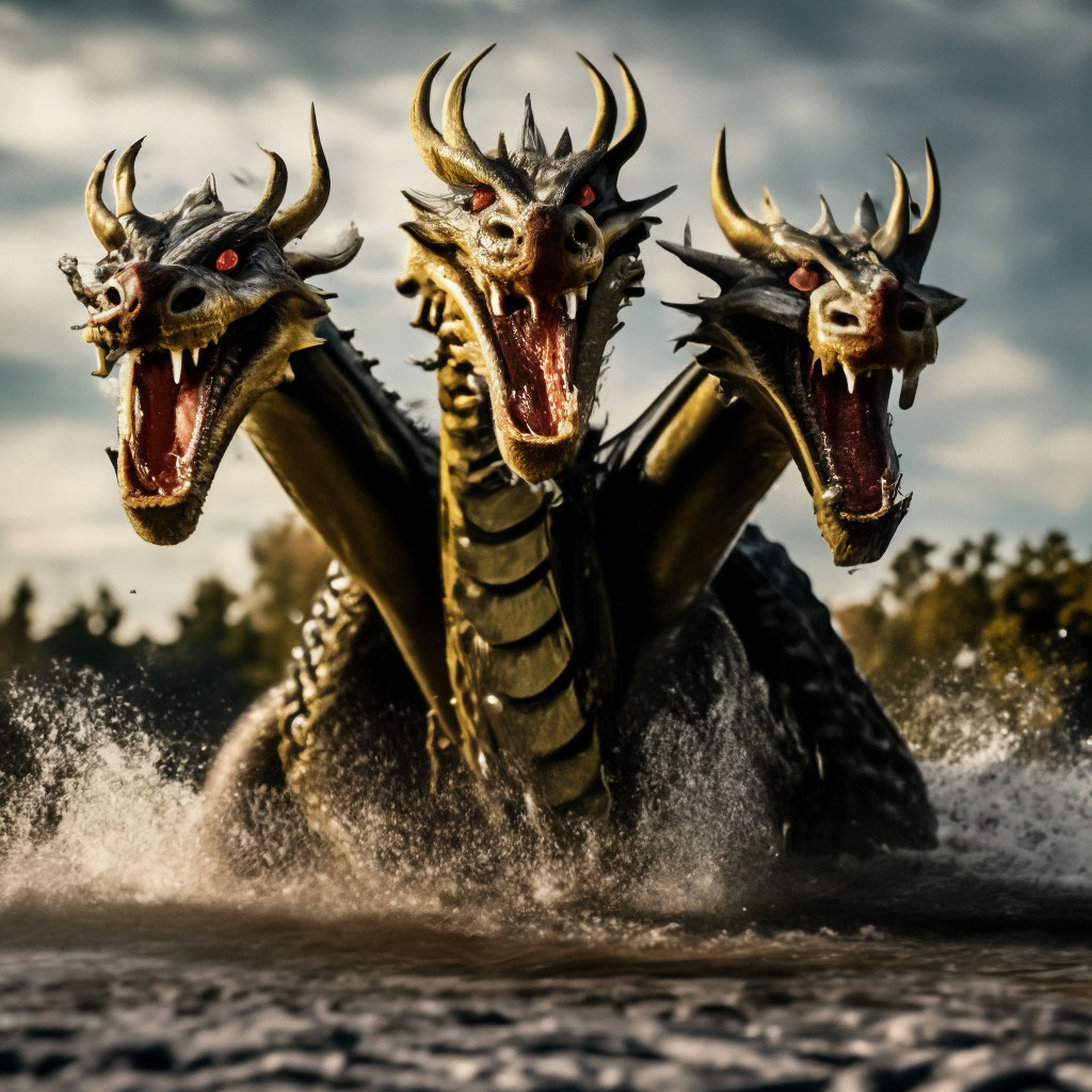 "Three - headed serpent Gorynych" — image created in Shedevrum