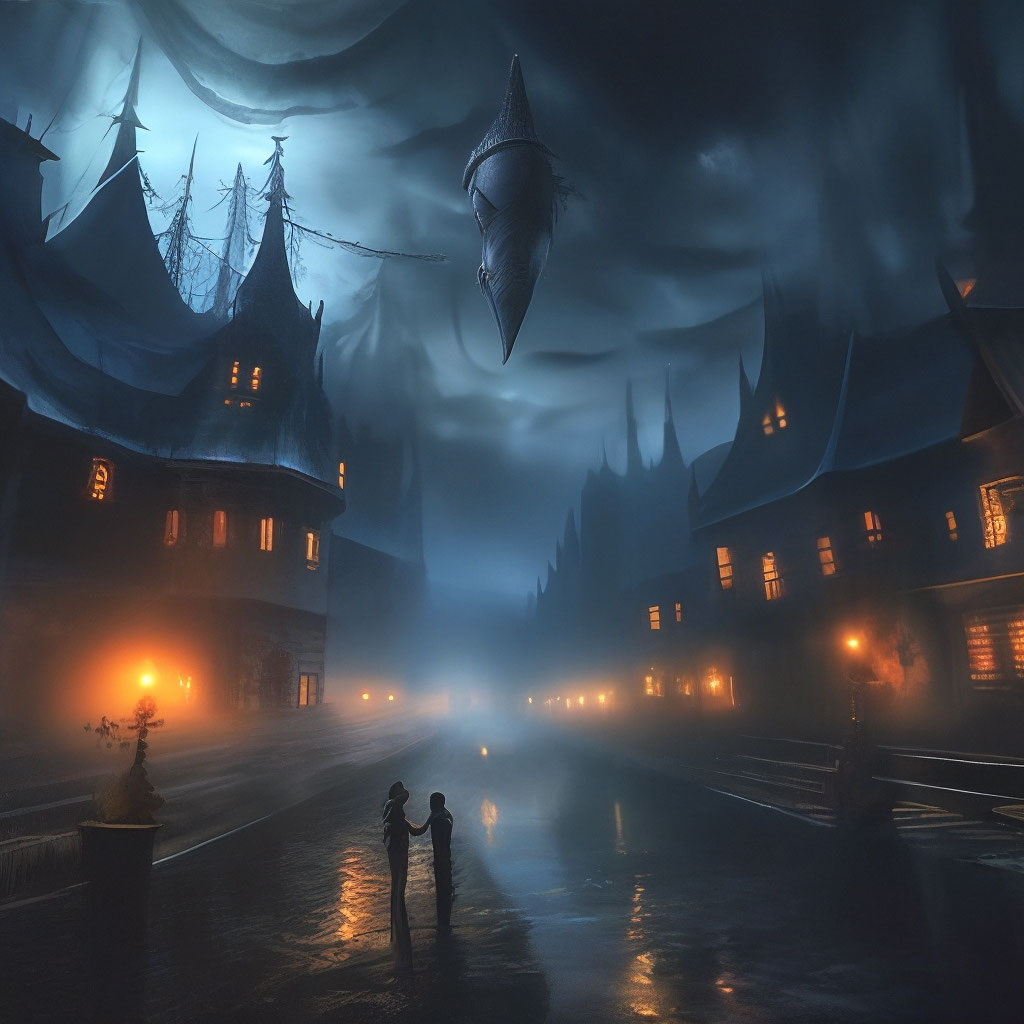 "Signs of the night, horror, surrealism, horror aesthetics, very scary ...