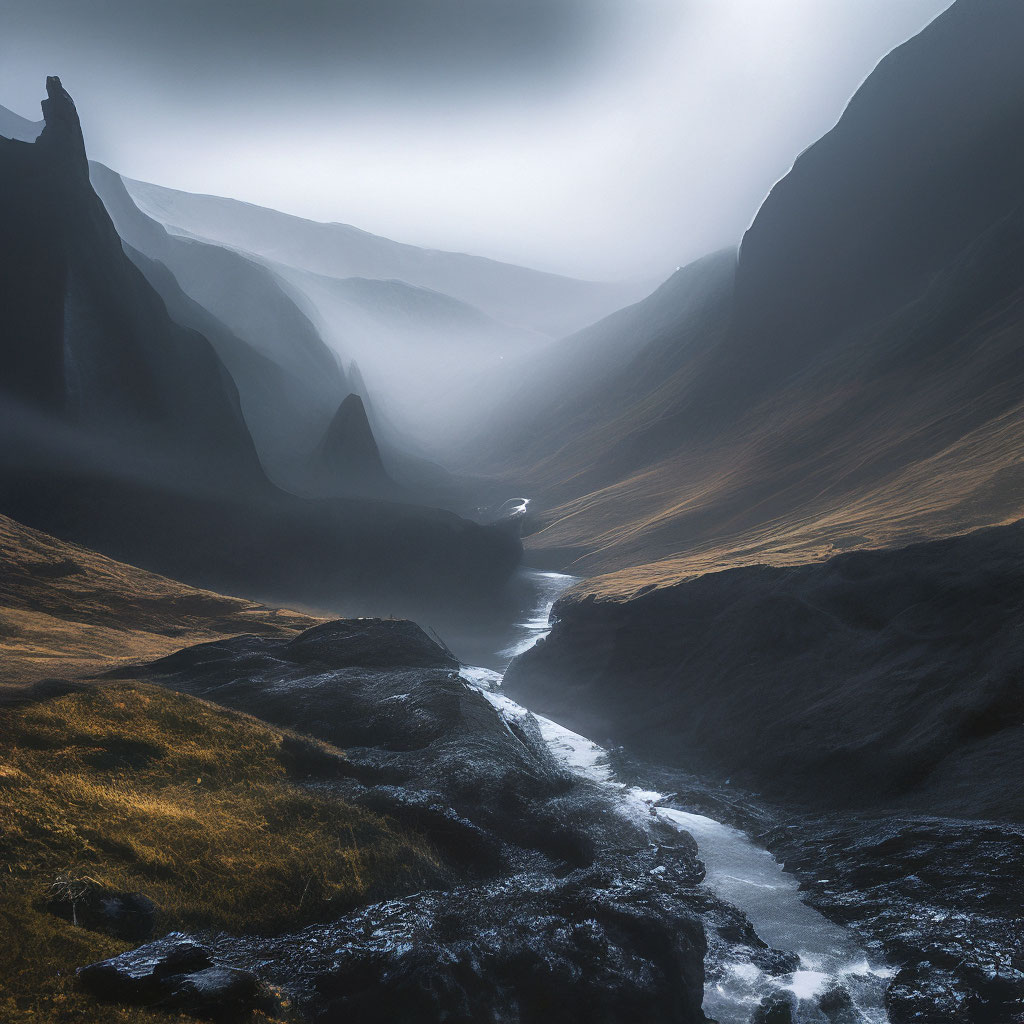 "Black Valley, 4096k, uhd, hyperrealistic, hyper detail, soft lighting ...
